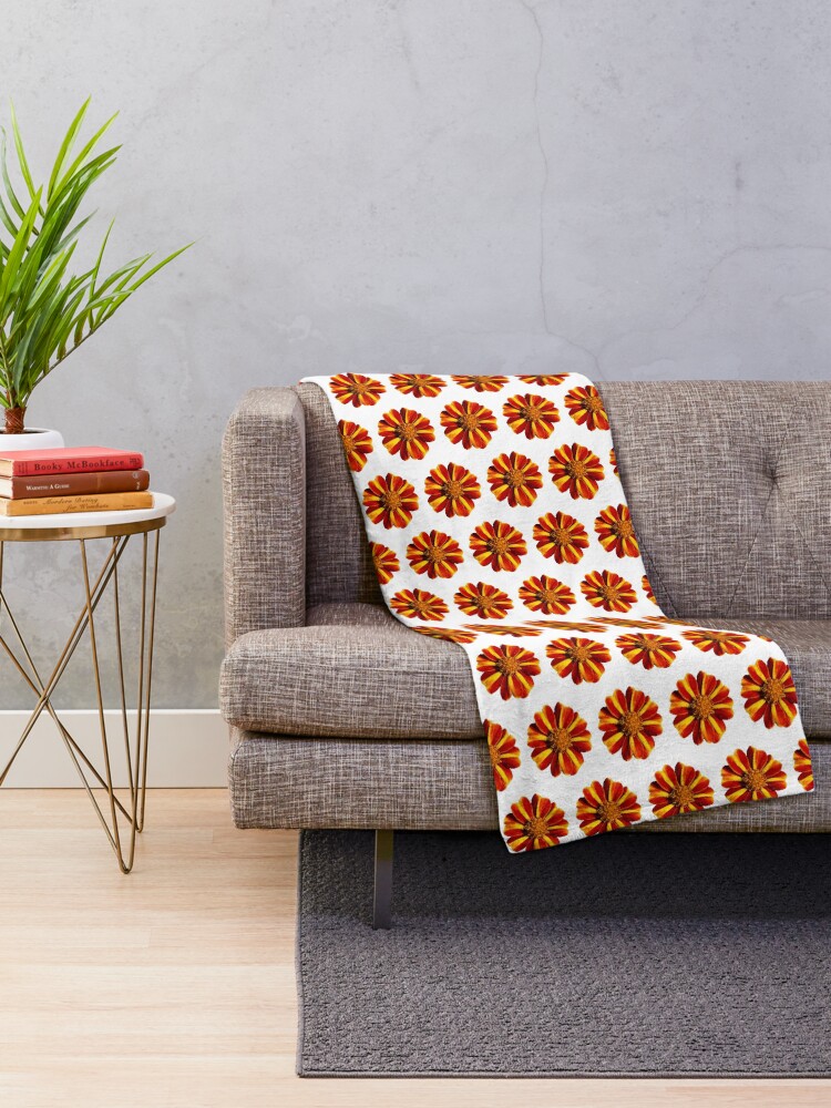 "Court Jester Marigold" Throw Blanket by EimearMac | Redbubble