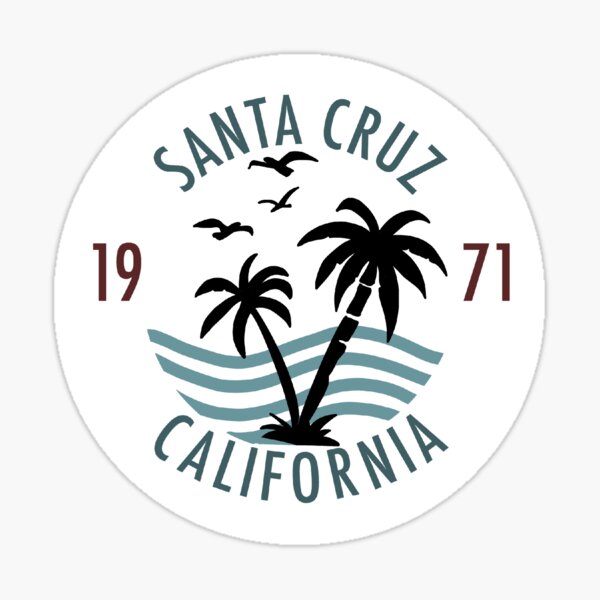 "Santa Cruz " Sticker for Sale by sydneykmoutier | Redbubble