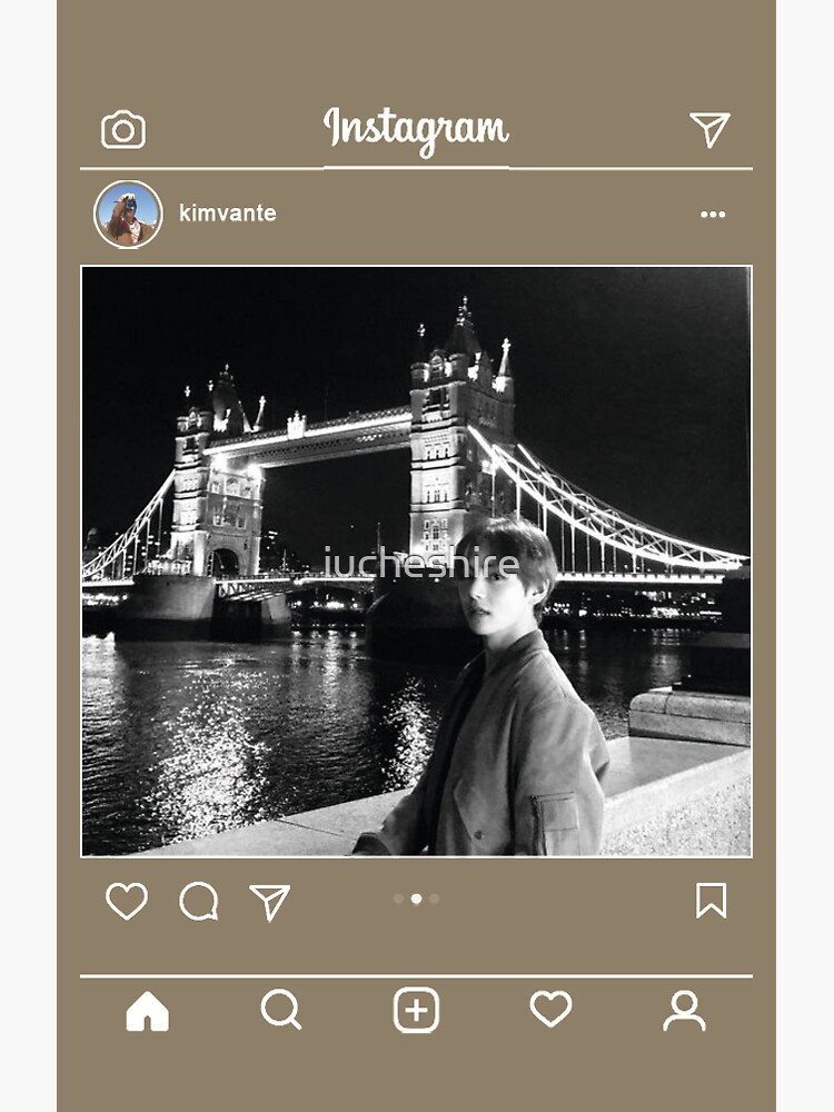 Bts Taehyung Vante Instagram Sticker V Sticker By Iucheshire Redbubble