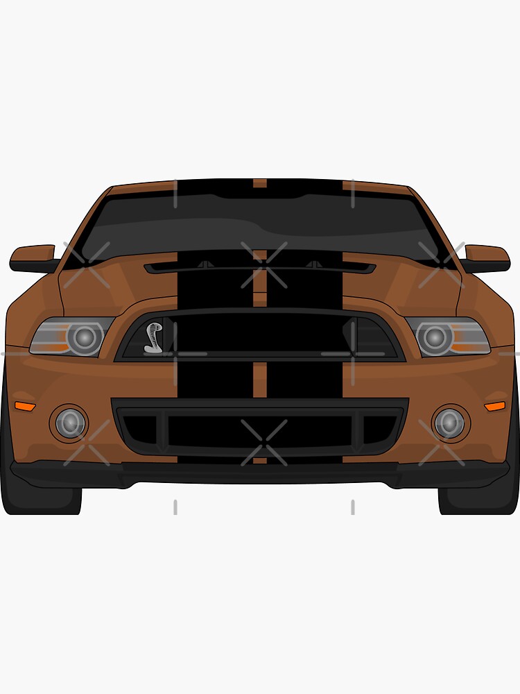 "Shelby mustang gt500 (Brown)" Sticker for Sale by VenZolic | Redbubble
