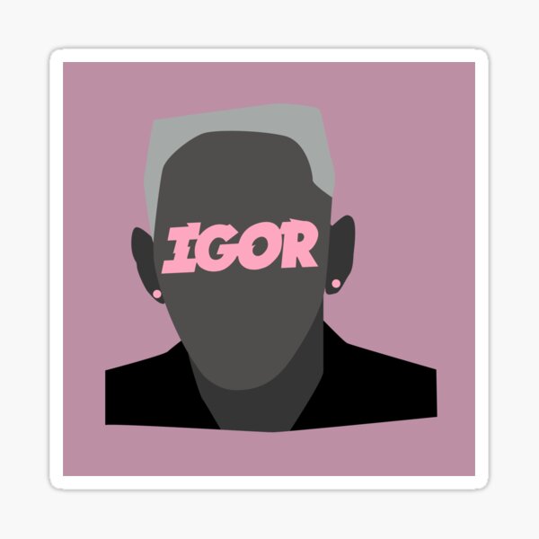 "Tyler, The Creator- Igor" Sticker for Sale by JamesGAllen | Redbubble