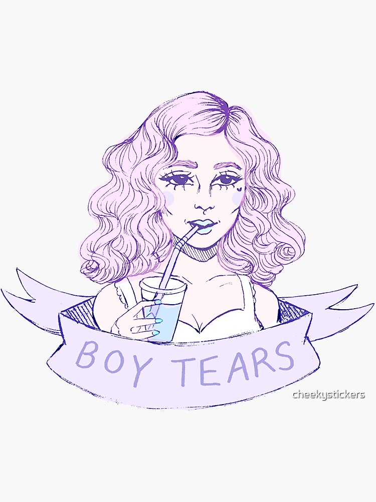"boy tears" Sticker for Sale by cheekystickers | Redbubble