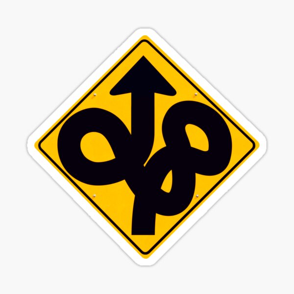 "confusing sign" Sticker for Sale by jack-OC | Redbubble