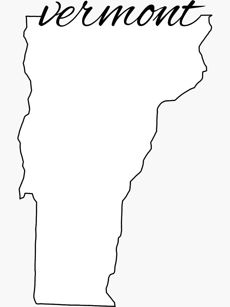 "Vermont State Outline Sticker" Sticker for Sale by joshsprague112 ...