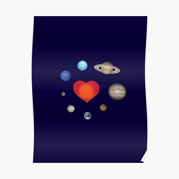 "Solar System Love" Poster for Sale by PinkSneaky | Redbubble