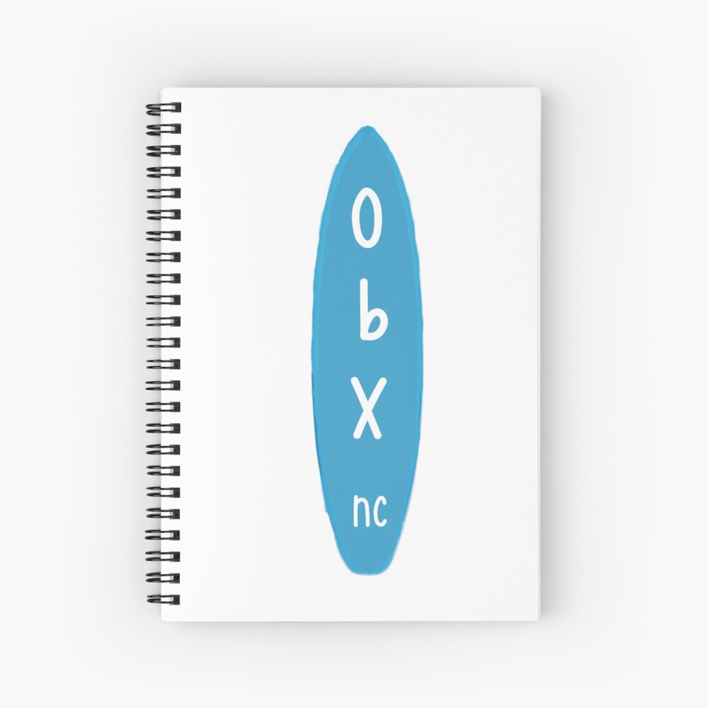 "obx, nc items" Spiral Notebook by oliviam1967 | Redbubble