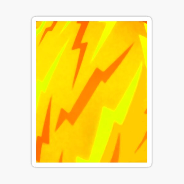 "Orange and Yellow Lightning" Sticker for Sale by Spocktacular91 ...