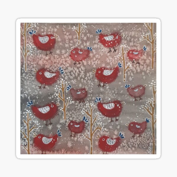 "Fat birds" Sticker for Sale by dozhy | Redbubble