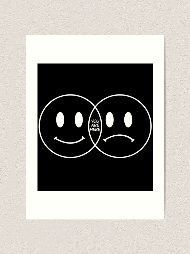 "Happy and sad Venn diagram" Art Print by PaletteDesigns | Redbubble