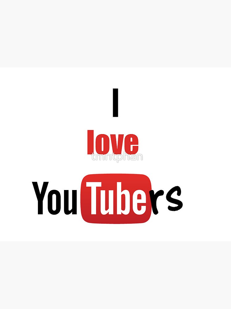 "I love youtubers" Sticker for Sale by tmntphan | Redbubble