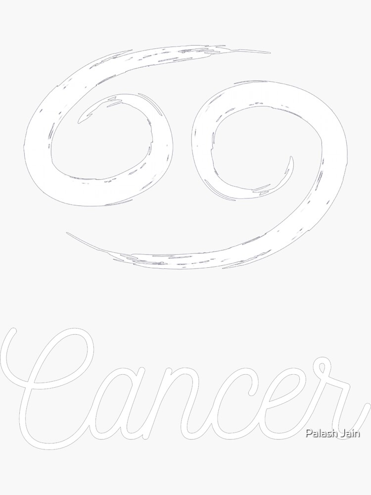 "Minimalist Cancer Zodiac Symbol " Sticker by PalashPOD | Redbubble