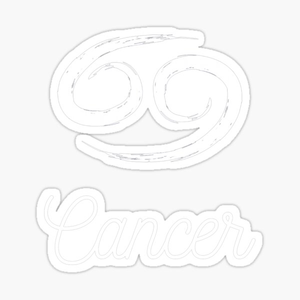 "Minimalist Cancer Zodiac Symbol " Sticker by PalashPOD | Redbubble