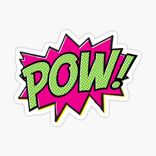 "POW!" Sticker for Sale by ElijahBarns | Redbubble