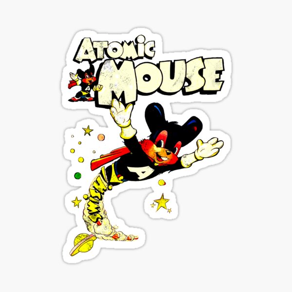 "Atomic Mouse Number 1, Vintage Comic Book Funny Animal" Sticker by ...