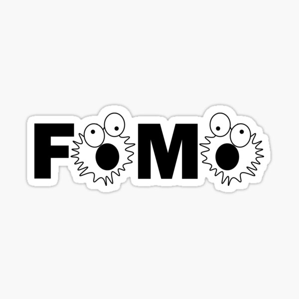 "FOMO" Sticker for Sale by bluehair | Redbubble