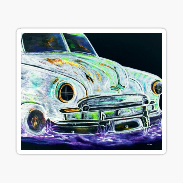 "Ghost Car" Sticker for Sale by EloiseArt | Redbubble