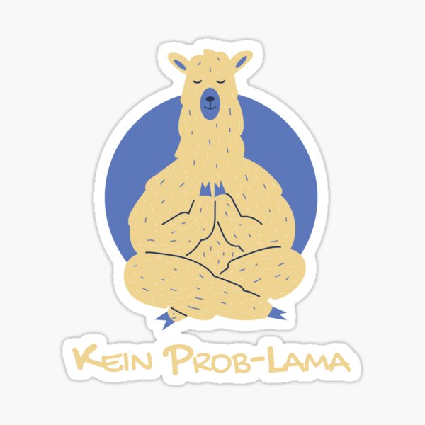 "No Prob-Llama - No Problem Funny Llama Alpaca Christmas" Sticker for ...