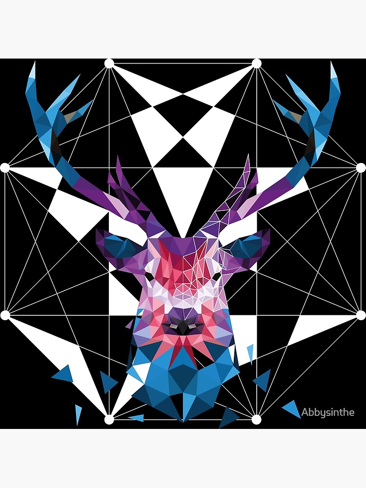 "Geometric Stag" Art Print by Abbysinthe | Redbubble