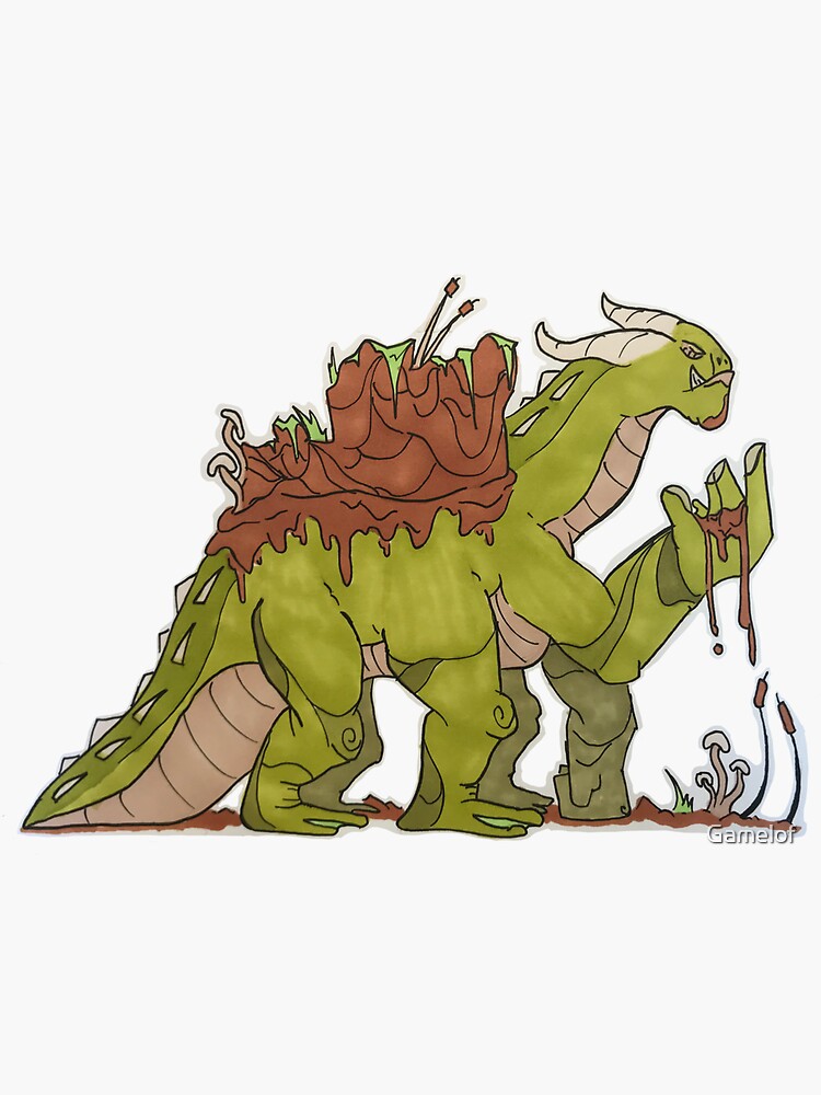 "Swamp dragon" Sticker by Gamelof | Redbubble
