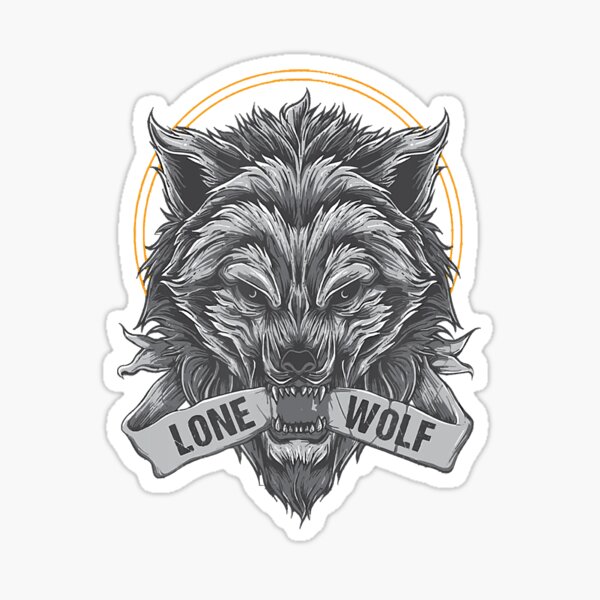 "Lone Wolf Gift" Sticker for Sale by MarkGrover23 | Redbubble