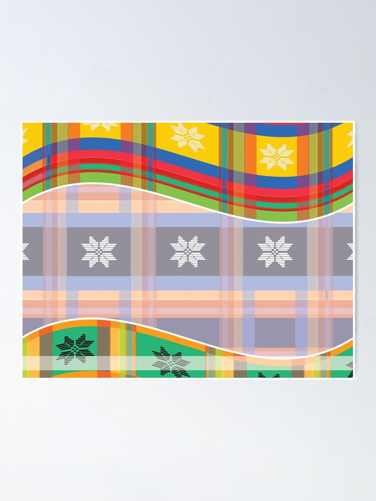 "Awesome Cloth Pattern - Philippine Native Patadyong" Poster for Sale ...
