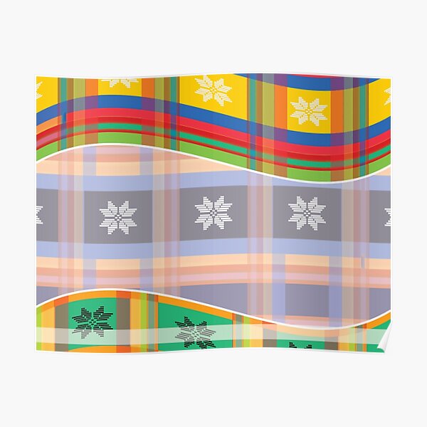 "Awesome Cloth Pattern - Philippine Native Patadyong" Poster for Sale ...