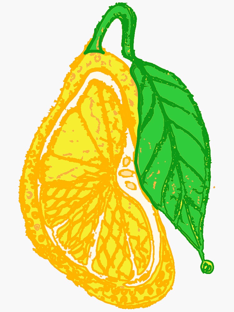 "Summer Lemon" Sticker by fruitybooty | Redbubble