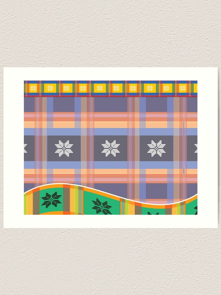 "Unique Cloth Pattern - Philippine Native Patadyong 3" Art Print for ...