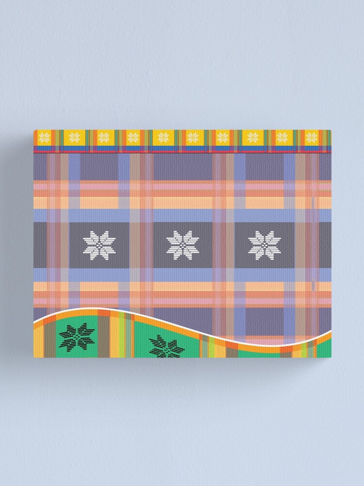 "Unique Cloth Pattern - Philippine Native Patadyong 3" Canvas Print for ...