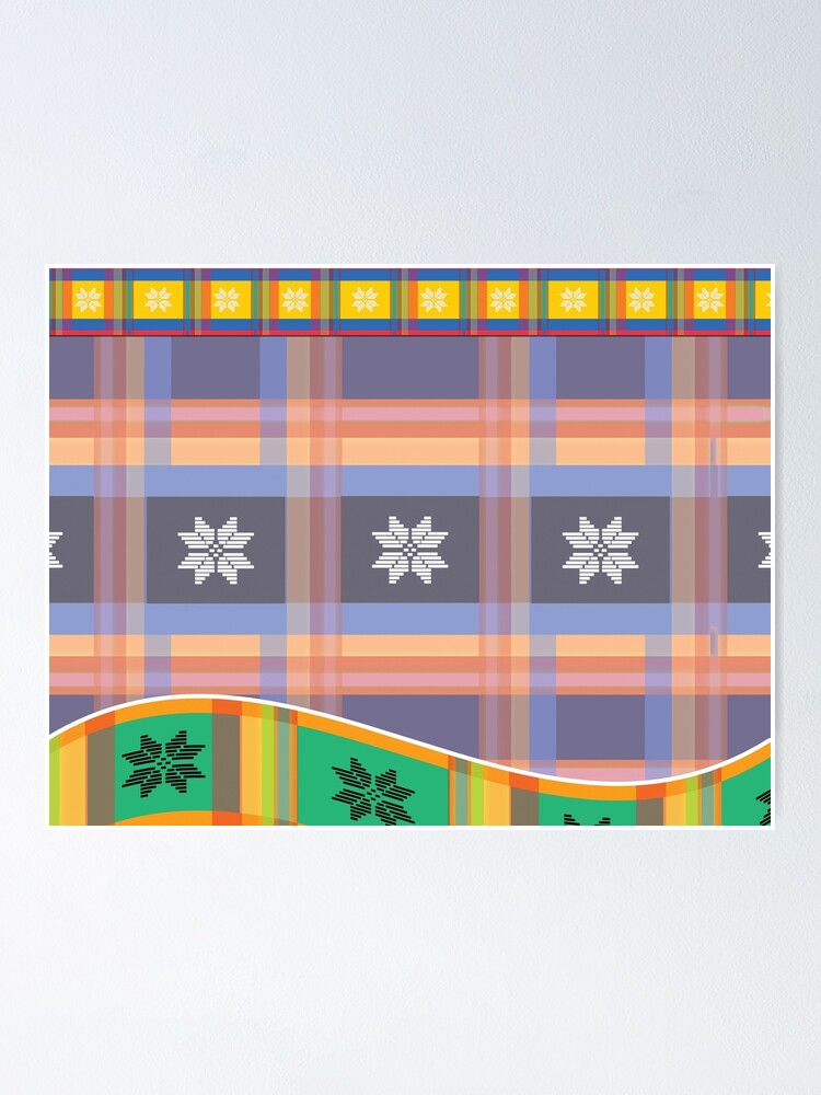 "Unique Cloth Pattern - Philippine Native Patadyong 3" Poster for Sale ...