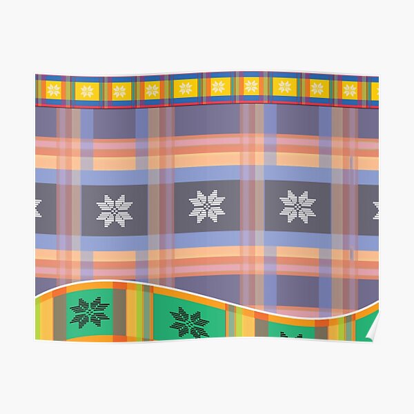 "Unique Cloth Pattern - Philippine Native Patadyong 3" Poster for Sale ...