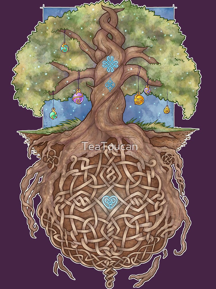 "Gaia Life Tree" T-shirt for Sale by TeaToucan | Redbubble | celtic ...