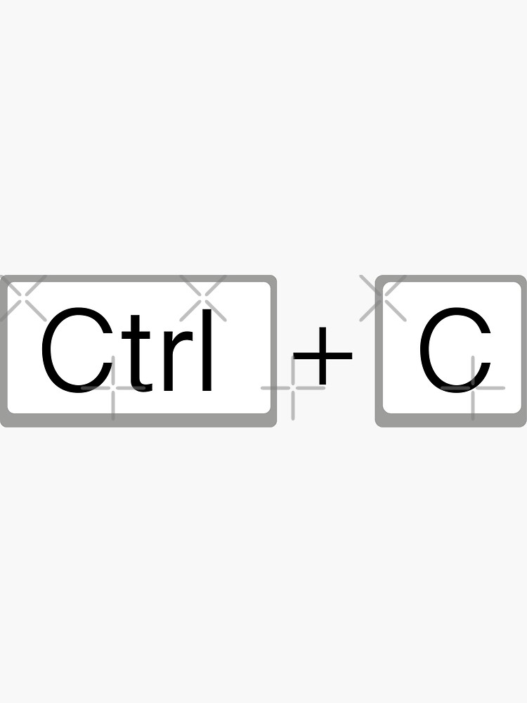 "Twins Copy Ctrl + C keyboard keys" Sticker for Sale by JADOUXDESIGN ...