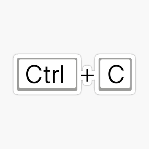"Twins Copy Ctrl + C keyboard keys" Sticker for Sale by JADOUXDESIGN | Redbubble