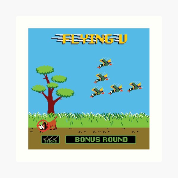"Mighty Ducks Flying V/Duck Hunt" Art Print by finsterandco | Redbubble