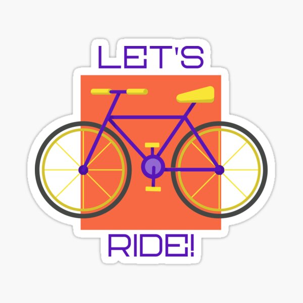 "Let's Ride with " Sticker by GG-RED | Redbubble