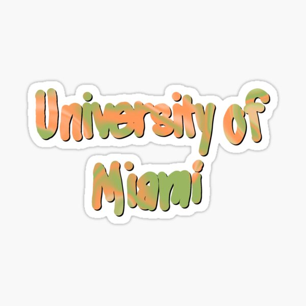 "University of Miami Sticker" Sticker for Sale by leannarpfeffer ...