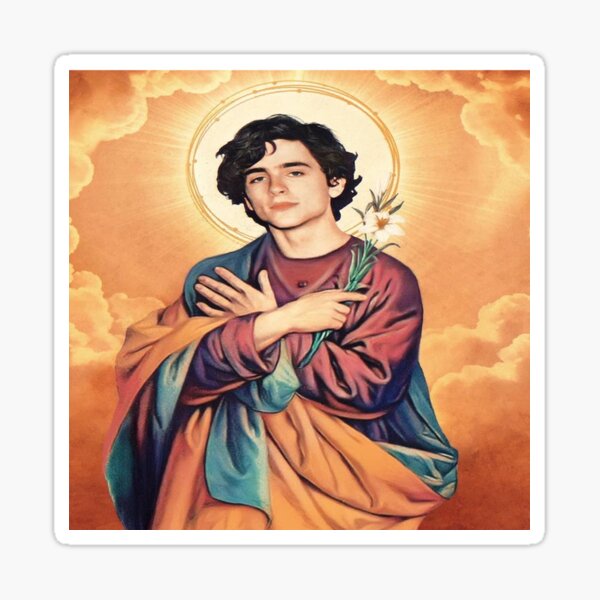 Saint Timothee Chalamet Stickers | Redbubble