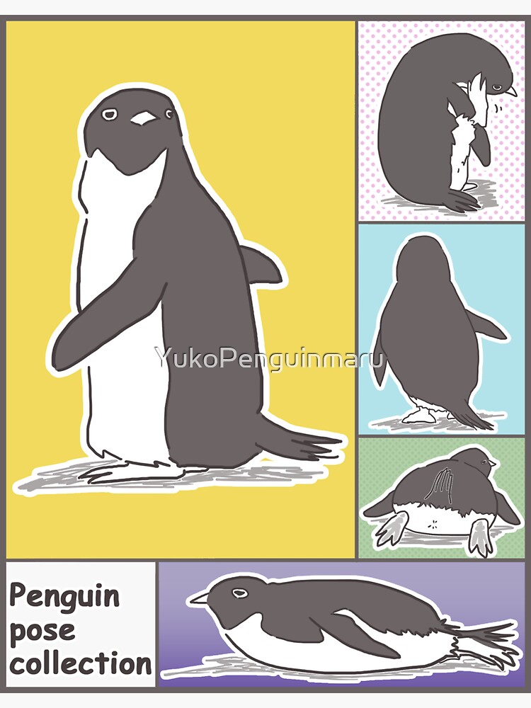 "Penguin pose collection" Sticker by YukoPenguinmaru | Redbubble