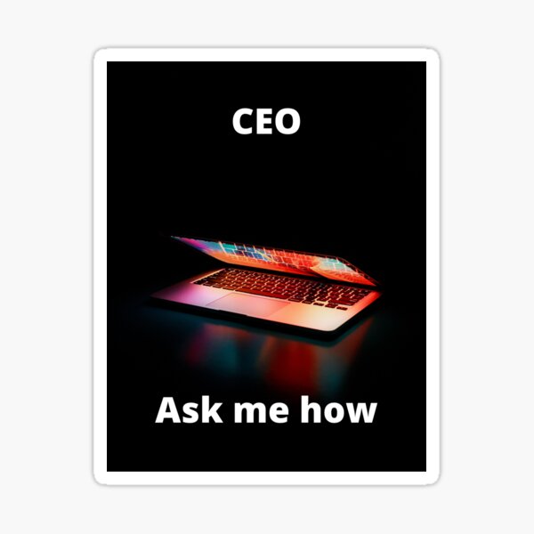 "Laptop Ceo" Sticker for Sale by MB51 | Redbubble