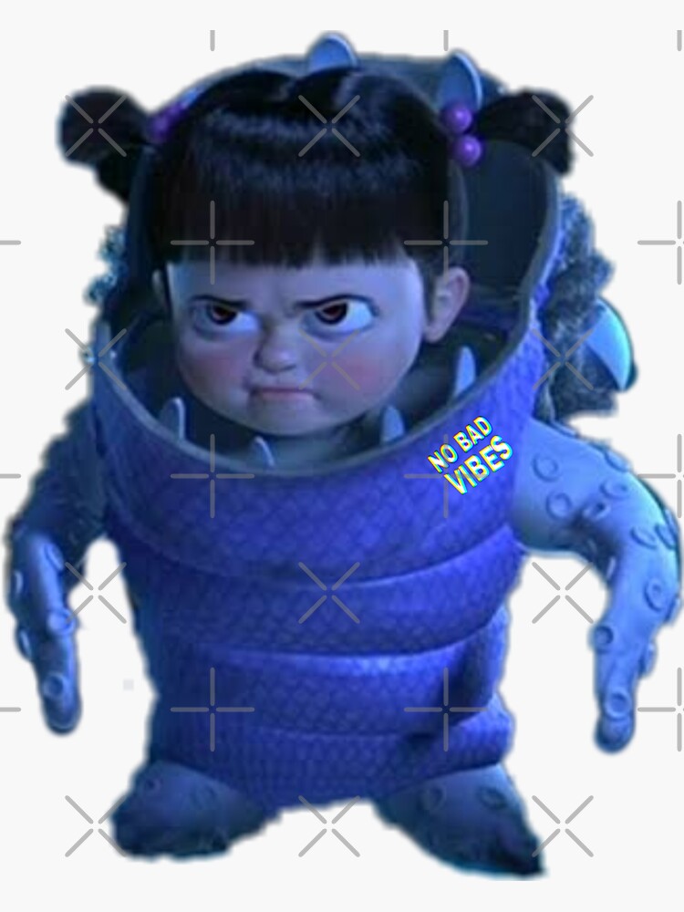 "Boo no bad vibes" Sticker for Sale by shining-art | Redbubble