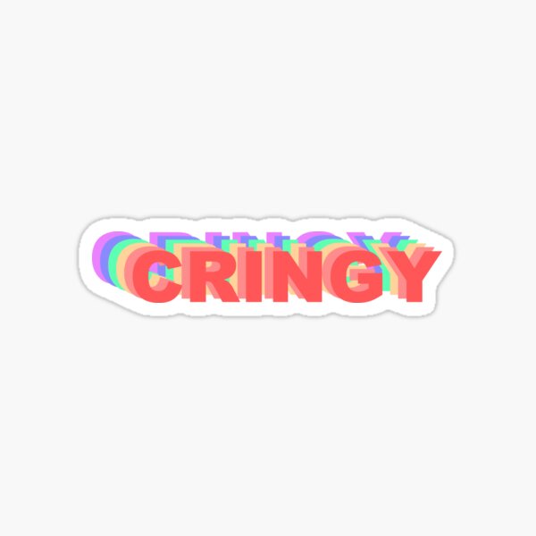 "Cringy" Sticker by skr0201 | Redbubble