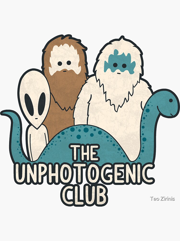 "Unphotogenic Club" Sticker for Sale by theodorezirinis | Redbubble