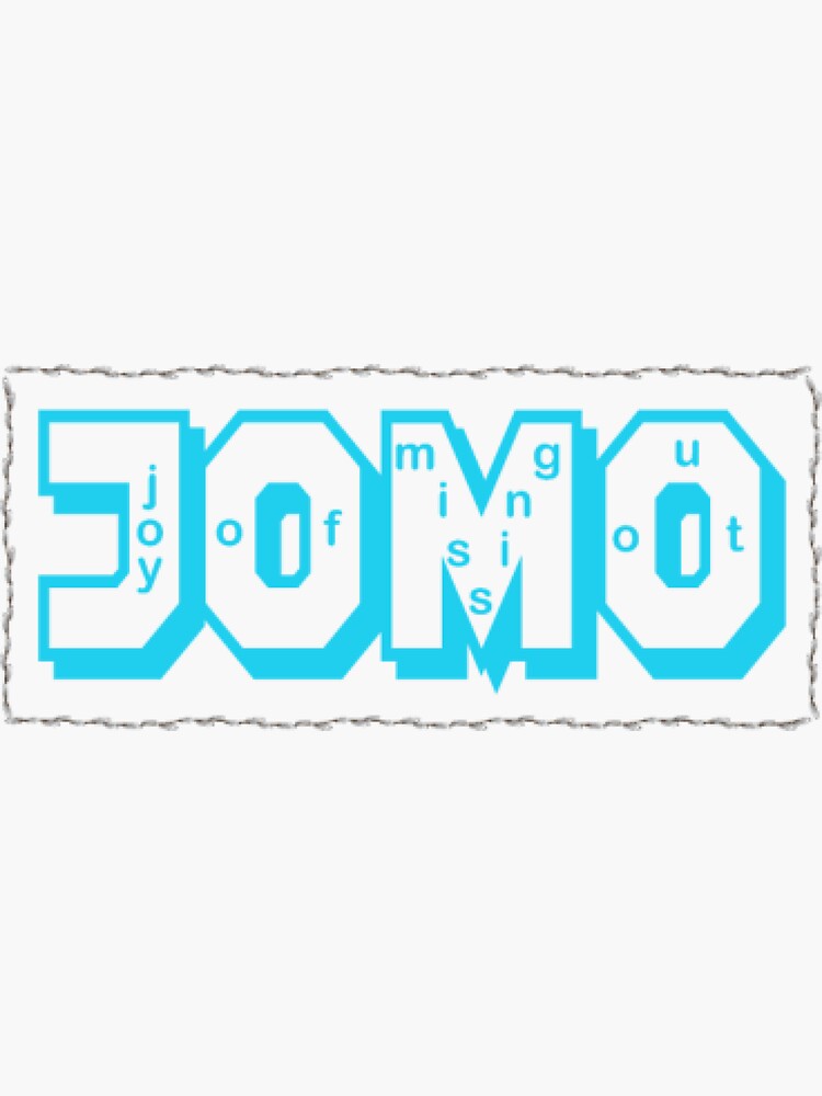 "Jomo" Sticker by StarlettaDuPois | Redbubble