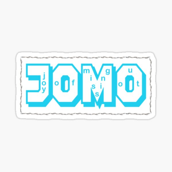 "Jomo" Sticker by StarlettaDuPois | Redbubble