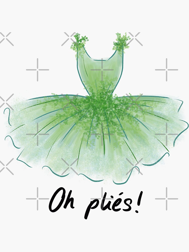 "Green tutu" Sticker for Sale by CE-Designs | Redbubble