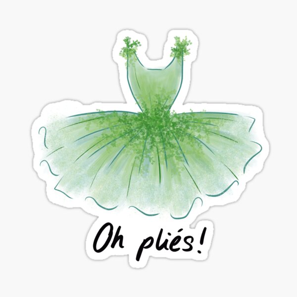 "Green tutu" Sticker for Sale by CE-Designs | Redbubble