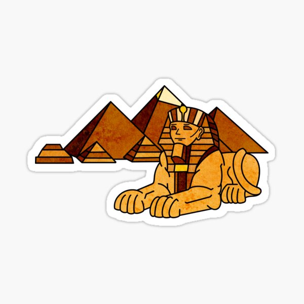"Egyptian Pyramids and Sphinx" Sticker for Sale by Kelly Louise | Redbubble