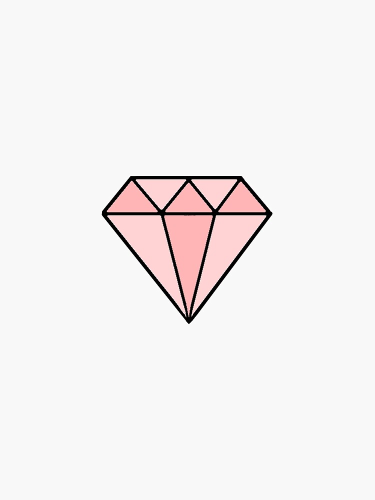 "Pink Diamond " Sticker by chareva | Redbubble