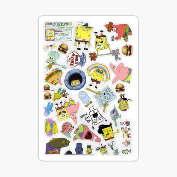 "Spongebob funny sticker pack" Sticker by SanchezLilly | Redbubble